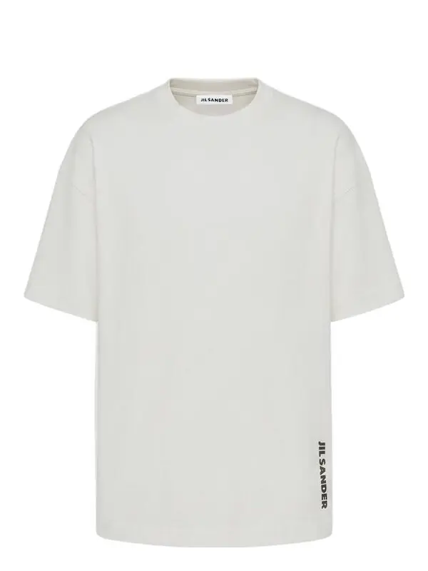 JIL SANDER Crewneck Cotton T-shirt - Porcelain