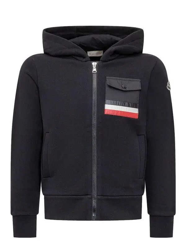 Moncler Zip-up Hoodie With Patch Pocket - 778