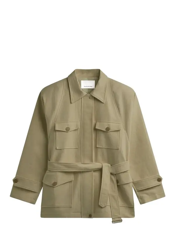 THE FRANKIE SHOP Mini Utility Belted Jacket - Sage