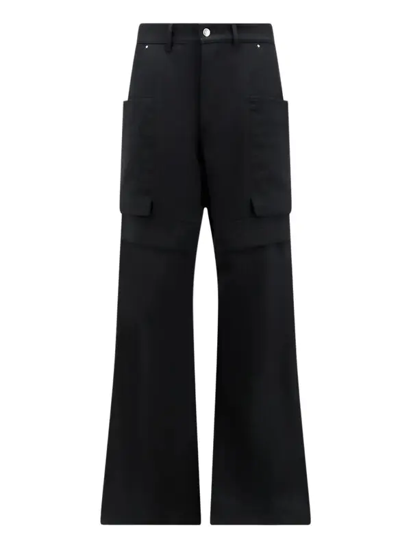 Rick Owens Wool Cargo Pants - Nero