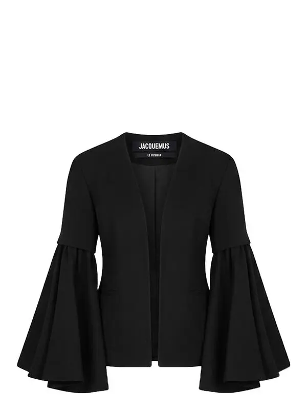 Jacquemus Mini Vest With Artistic Details - Black