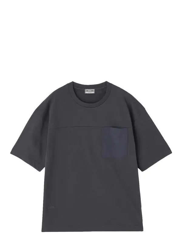 Herno Short Sleeve Crewneck T-shirt With Pocket - Blue