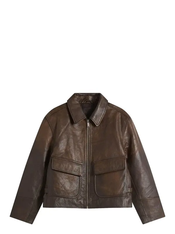 Gimaguas Leather Jacket - Brown