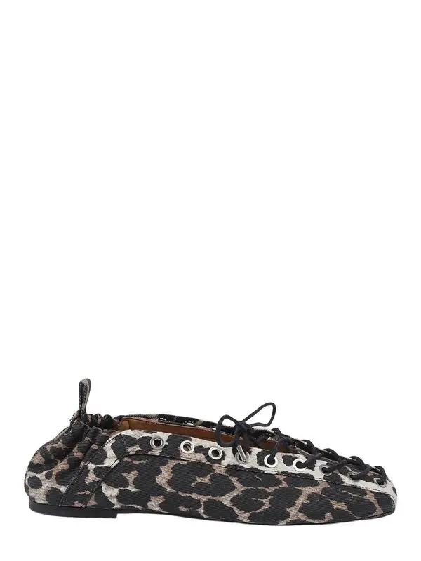 GANNI Print Ballerina Flats - Leopard