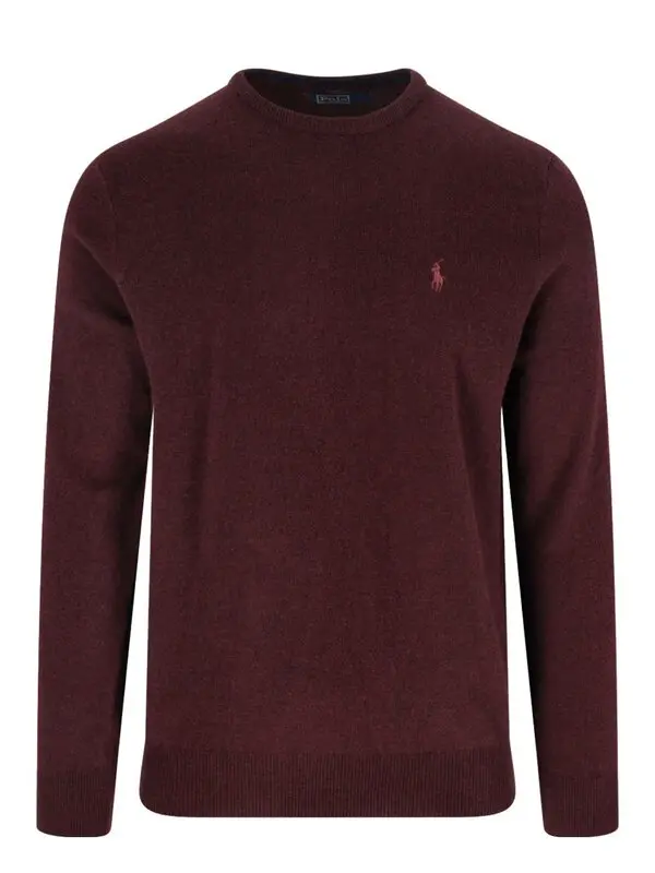 Polo Ralph Lauren Crewneck Sweater With Chest Logo - Red