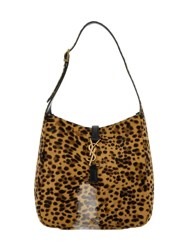 Saint Laurent Printed Leather Shoulder Handbag - Animal Print
