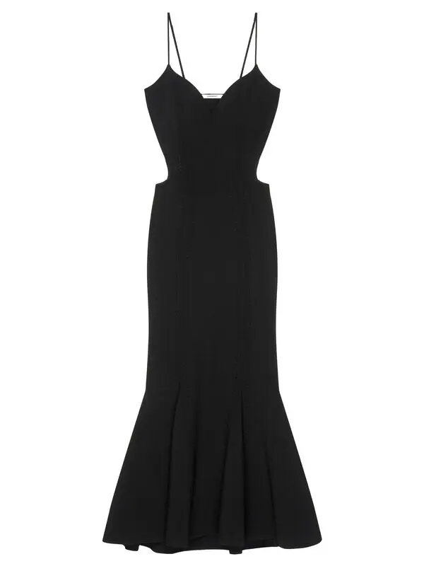 Givenchy Open-back Knit Maxi Dress - Black