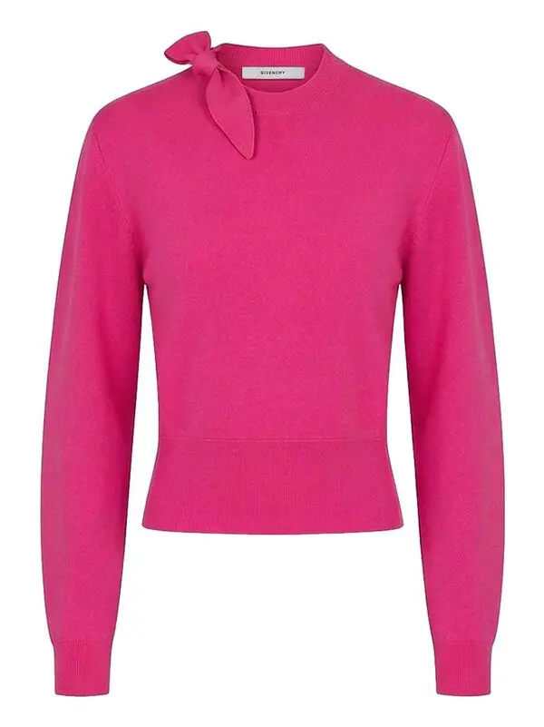 Givenchy Mini Sweater With Bow Detail - Fuchsia