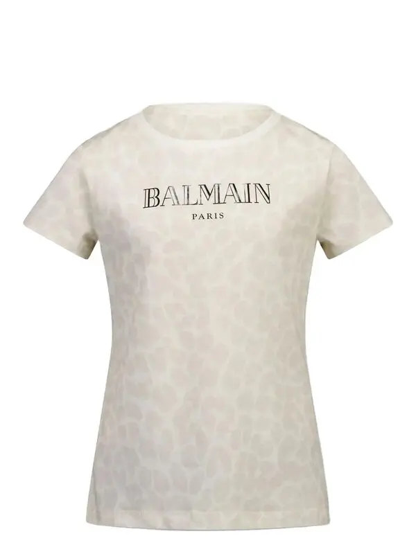 Balmain Cotton Crewneck T-shirt - Ivory/beige