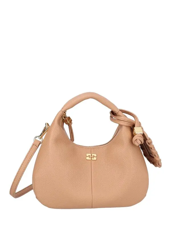 GANNI Mini Hobo Shoulder Bag - Brown