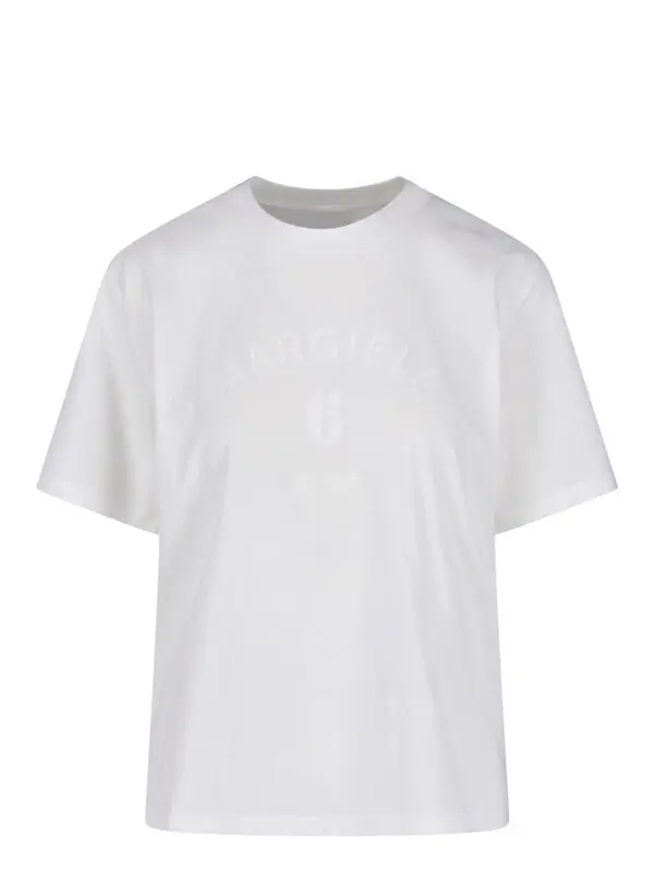 MAISON MARGIELA Graphic Oversized Cotton T-shirt - White