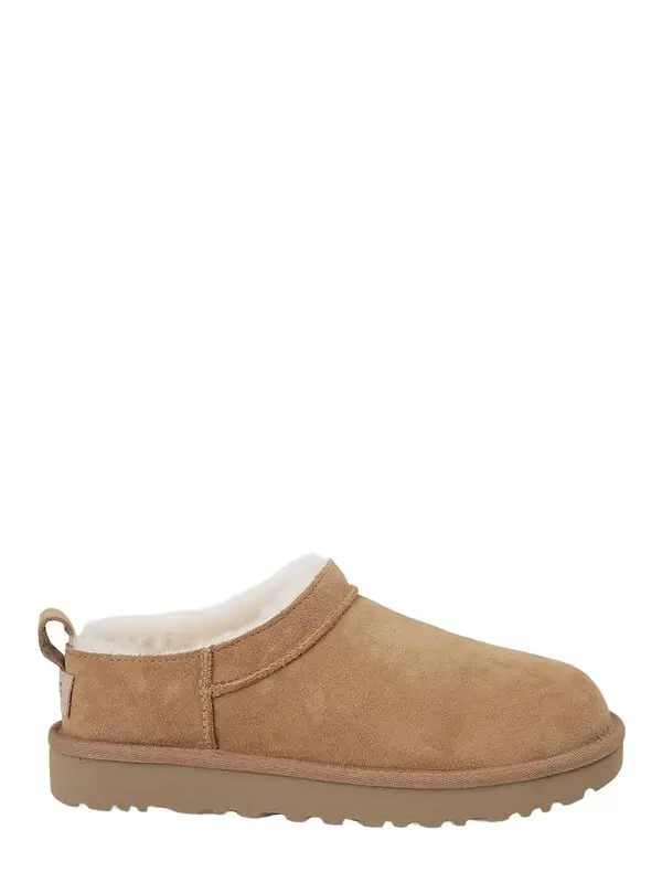 UGG Classic Micro Stained Leather Slippers - Chestnut