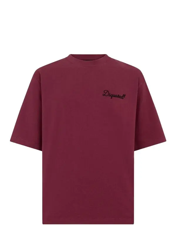 Dsquared2 Embroidered Logo Crew Neck T-shirt - Violet