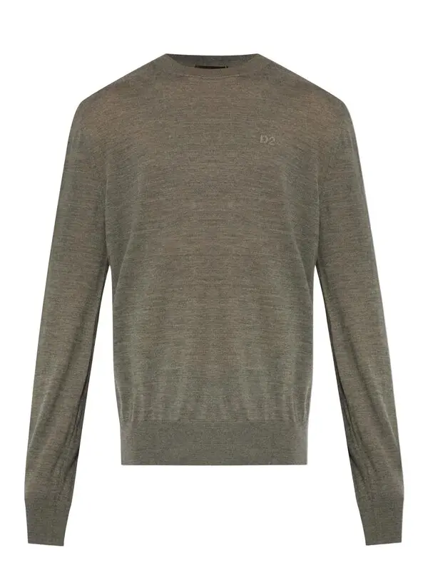 Dsquared2 Virgin Wool Crew Neck Sweater - Ecru