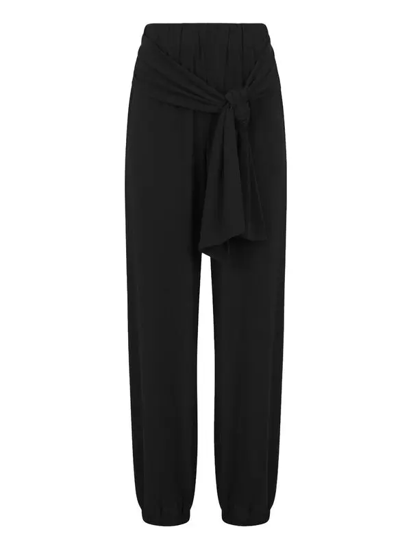 FIDAN NOVRUZOVA Elegant Wrap Trousers - Black