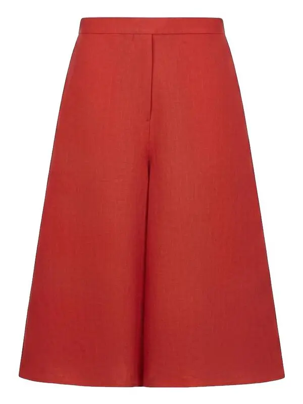META CAMPANIA COLLECTIVE Linen Mini Skirt Trousers - Red