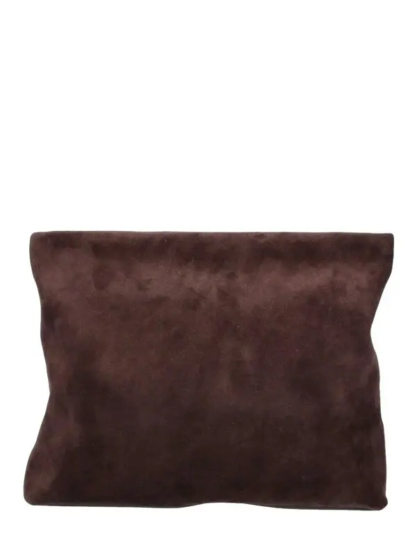NILI LOTAN Suede Clutch Bag - Brown