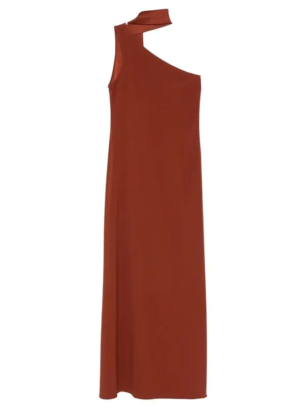 TALLER MARMO Asymmetrical One-shoulder Mini Dress - Marrone