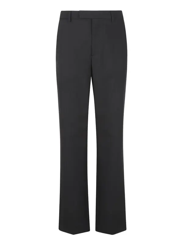 RIER Rierr Fitted Wool Trousers - Black Rustic