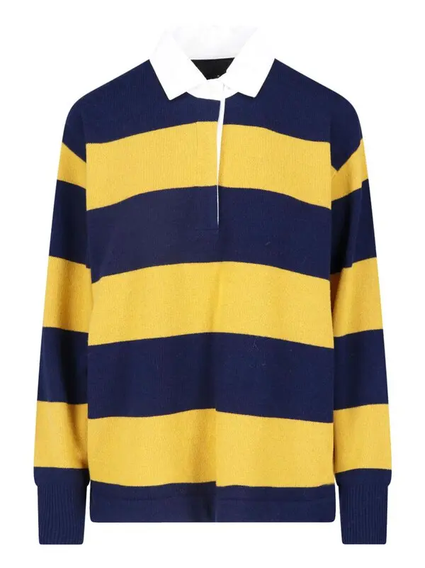 NILI LOTAN Striped Wool-cashmere Rugby Sweater - Multicolor