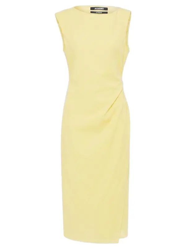 Jacquemus Draped Mini Robe - Yellow