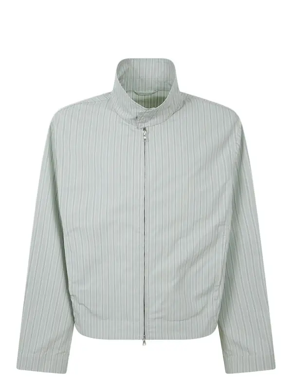 Dries Van Noten Zip-up Striped Cotton Jacket - Pist