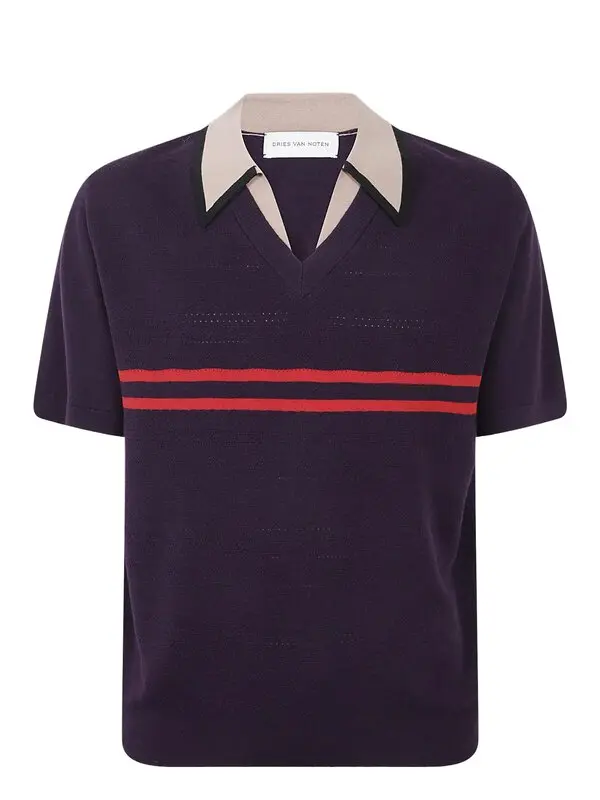 Dries Van Noten Short Sleeve Knit Polo - Dpu