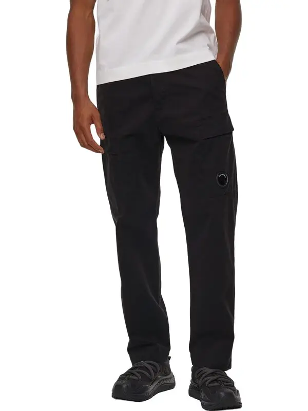 C.P. COMPANY Stretch Sateen Regular Cargo Pants - Black