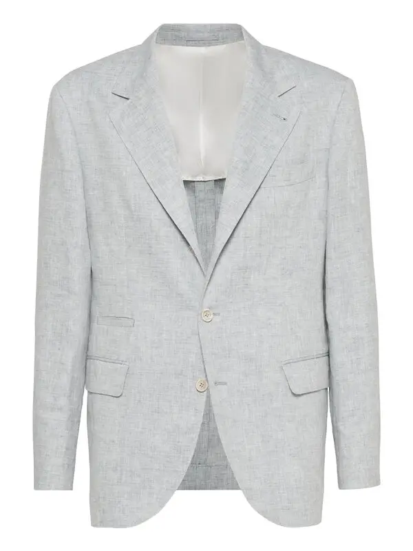 Brunello Cucinelli Linen Suit Jacket - Dust