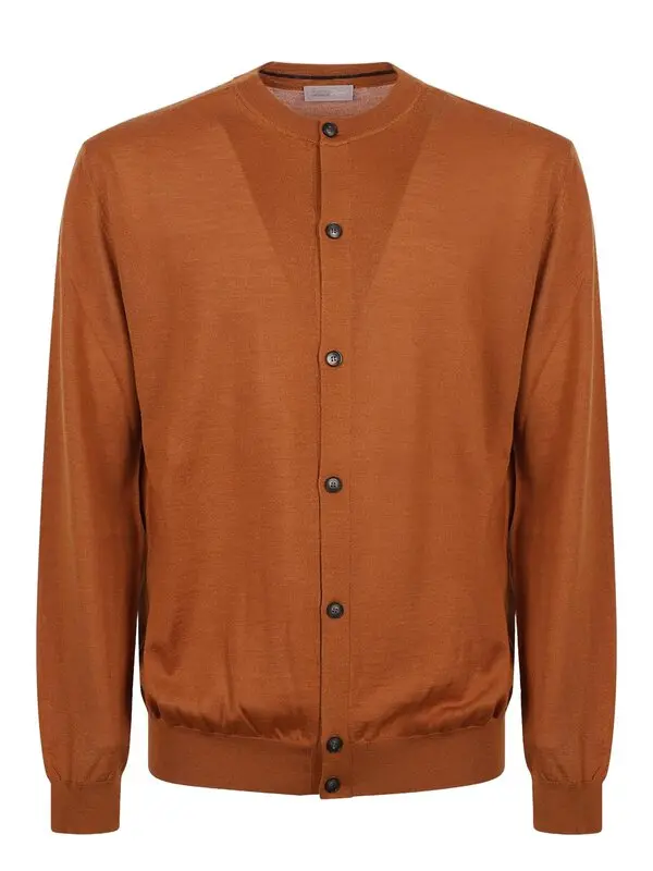 Herno Wool-silk Blend Cardigan - Rame