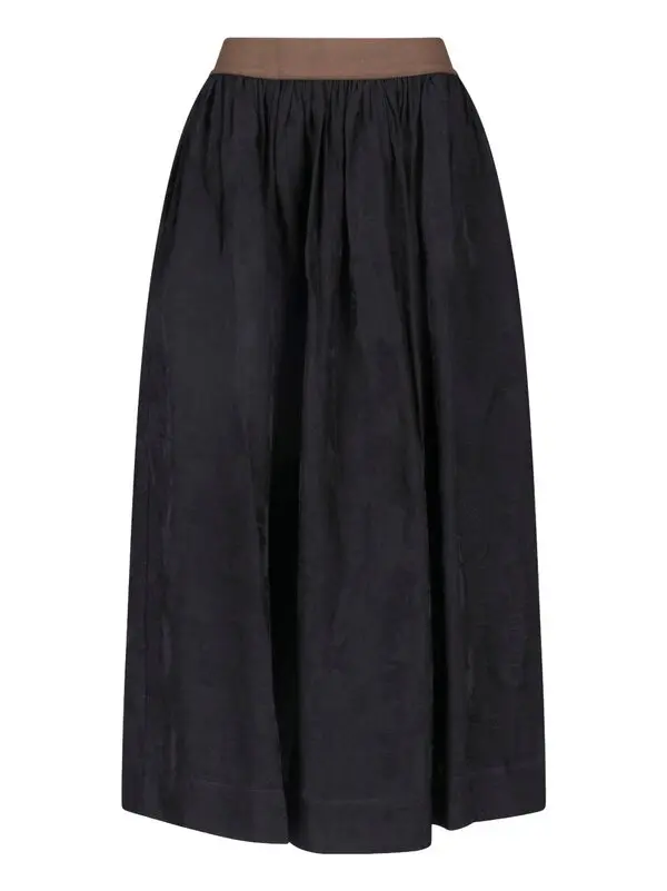 UMA WANG Jacquard Full-length Skirt - Black