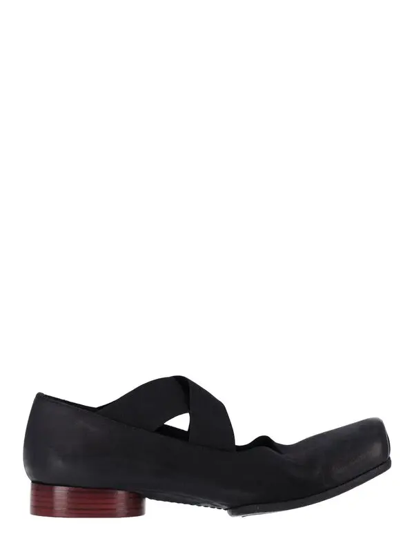 UMA WANG Calf Leather Flat Shoes - Black