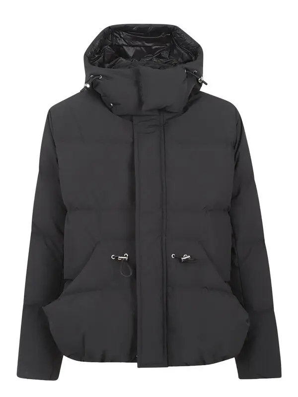Sacai Quilted Drawstring Puffer Jacket - Black