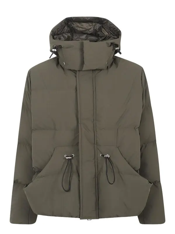 Sacai Quilted Drawstring Puffer Jacket - Khaki