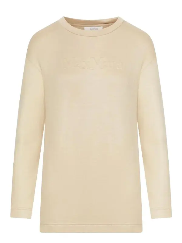 Max Mara Silk Blend Crew Neck Sweater - Caramel