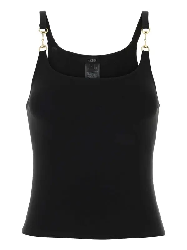 Gucci Viscose Crepe T-shirt With Morsetto Detail - Nero