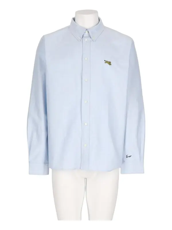 Kenzo Casual Cotton Oxford Shirt For - Azure