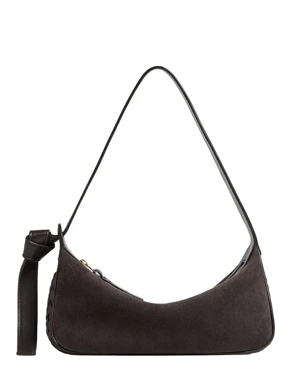 Bottega Veneta Intrecciato Nappa And Suede Leather Shoulder Bag - Marrone