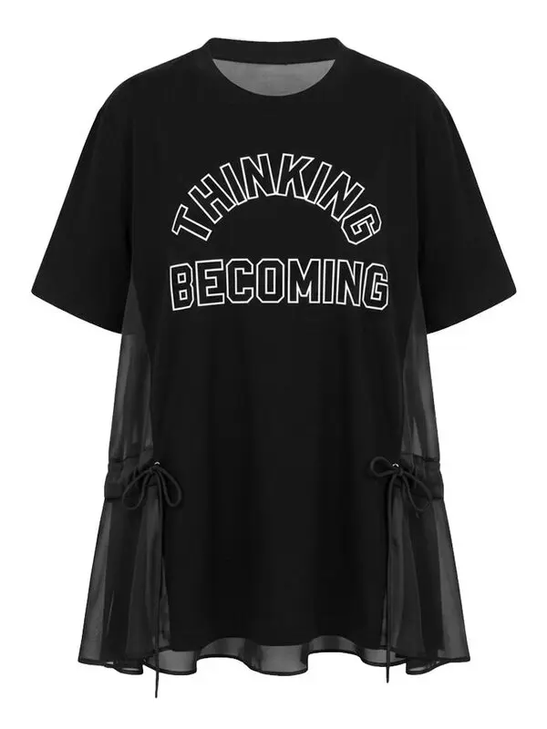Sacai Graphic Print T-shirt - Black
