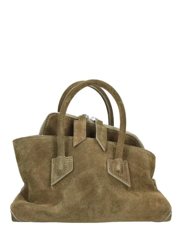 Attico 100% Leather Shoulder Bag - Green