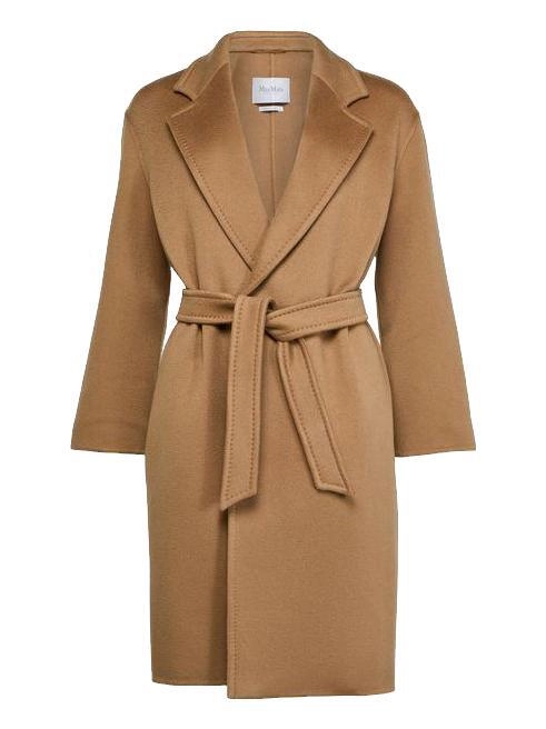 Max Mara Belted Cashmere Wrap Coat - Camel