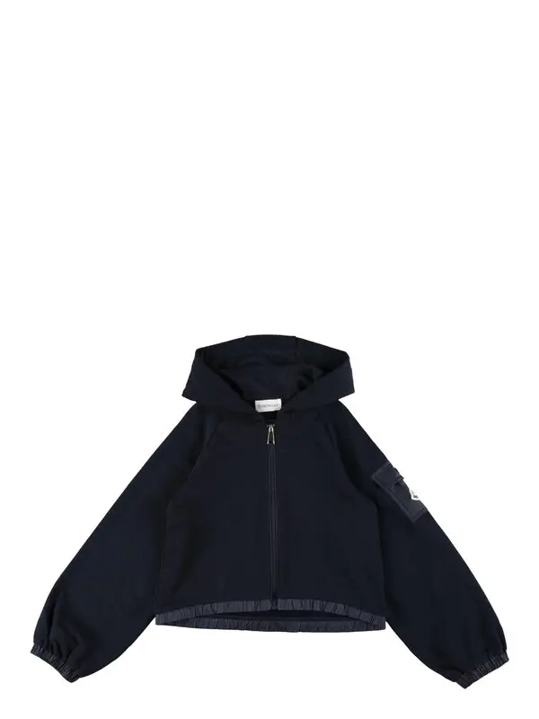 Moncler Fw24 Hooded Zip-up Jacket With Logo Detail - 778