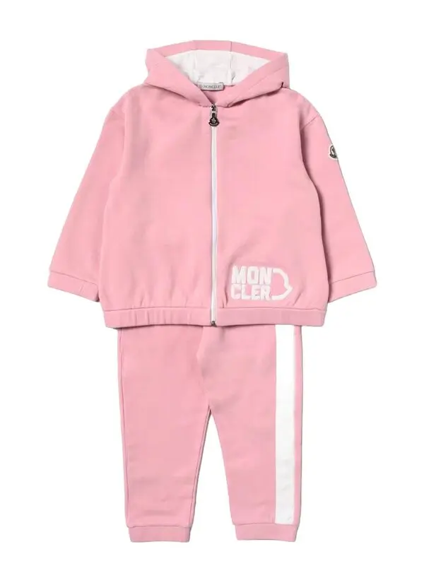 Moncler Cotton Zip-up Hooded Set With Logo Detail - 52k