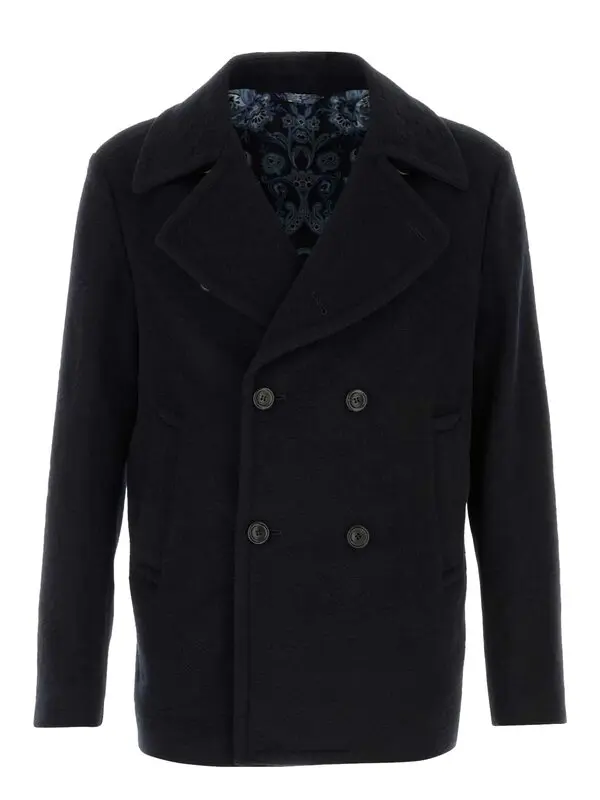 Etro Midnight Wool Jacket - Blue