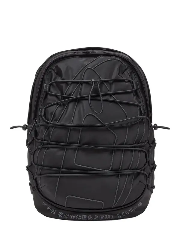 DIESEL® Mini Backpack With Padded Straps And Laptop Compartment - Nero