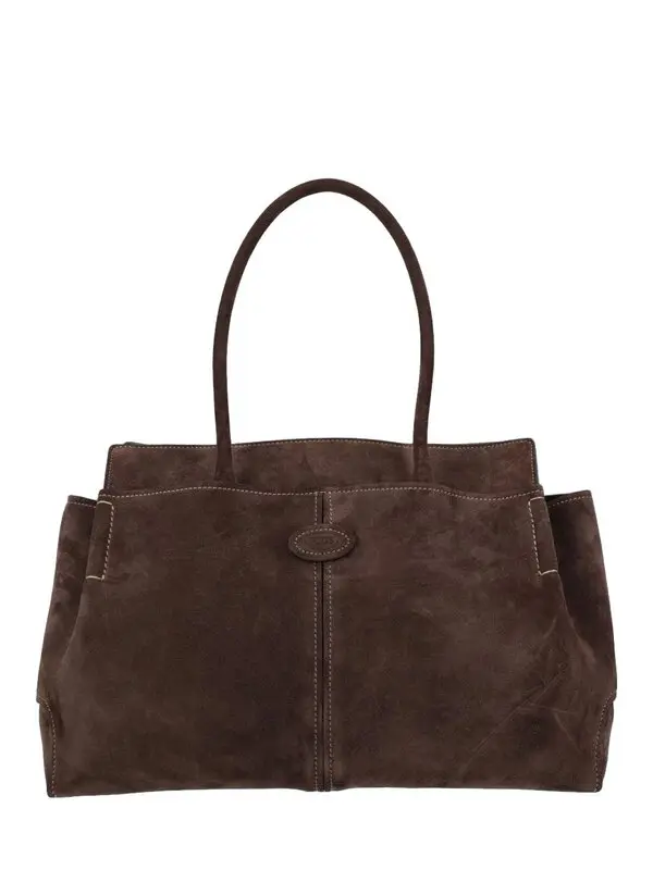 TOD'S Suede Shoulder Bag - Brown