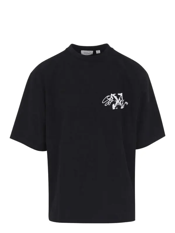 Off-White Oversized Graphic T-shirt - Black