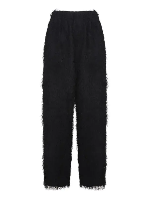 THE FRANKIE SHOP Fringed Track Pants - Black