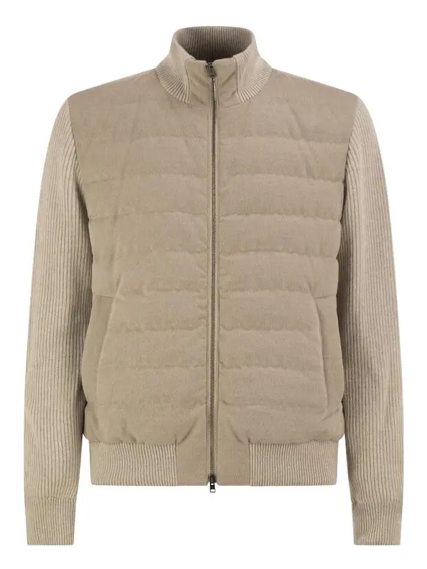 Herno Down Jacket With Textured Finish - Chantilly