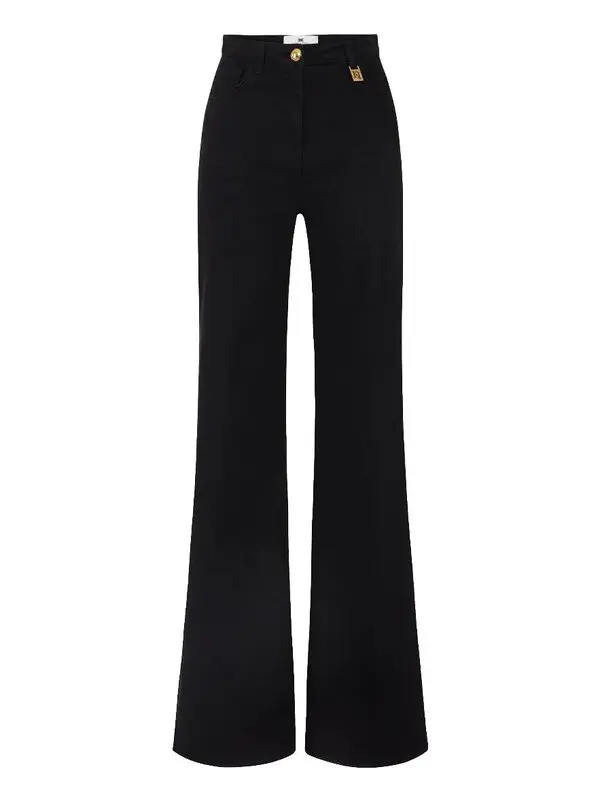 Elisabetta Franchi Tailored Flare Trousers - Nero